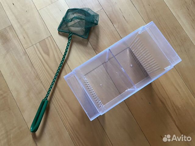 Для аквариума отсадник для рыб и сачек комплектом