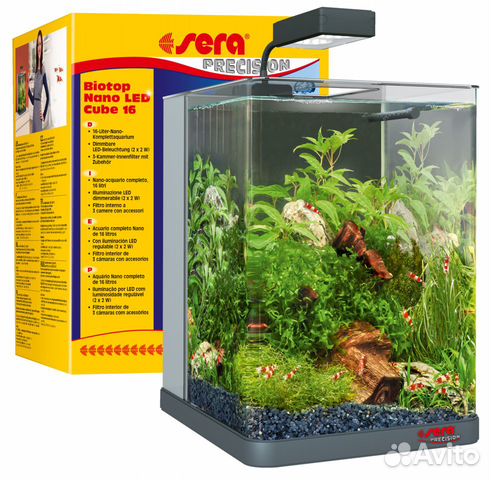 Аквариум Sera Biotop Nano Led Cube 16 л (новый) +